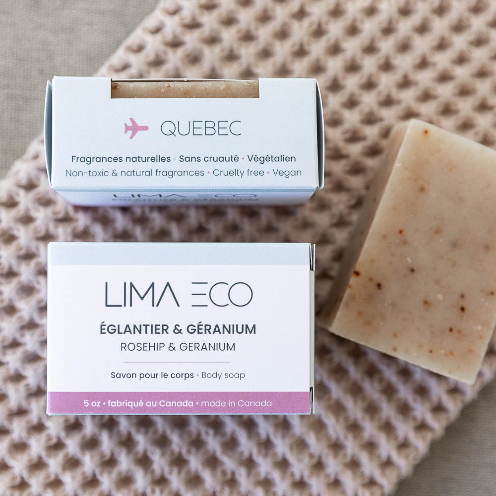 Rosehip & geranium soap - Quebec - Lima Eco